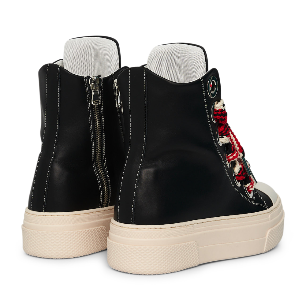 Calipso 300 Black Cherry – High-Top Sneakers with Red Laces by CR03 ...